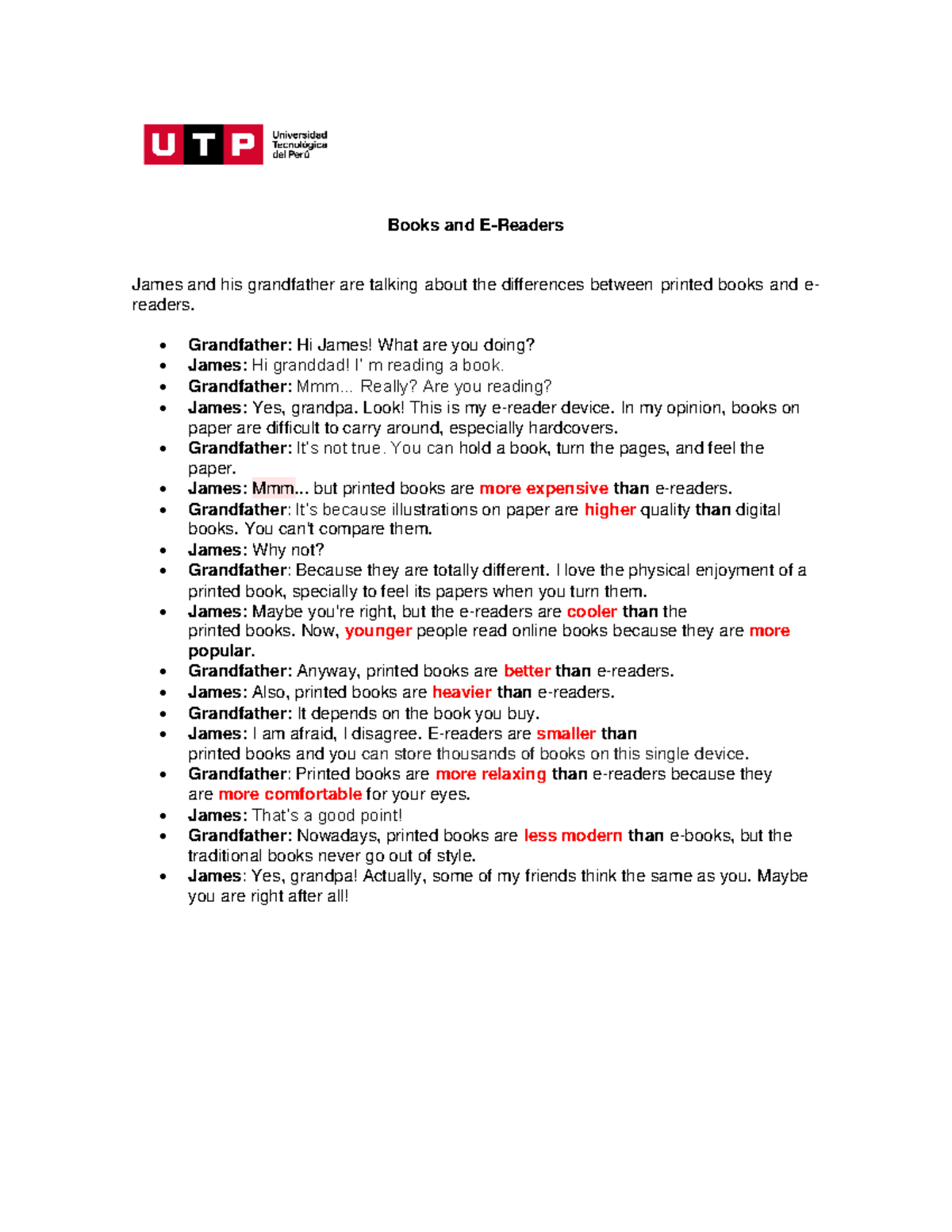 Week 11 - Script - Books and E-Readers - Books and E-Readers James and ...