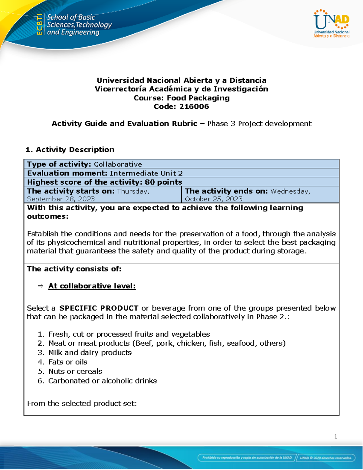 Activity Guide and Evaluation Rubric - Unit 2 - Phase 3 - Project ...