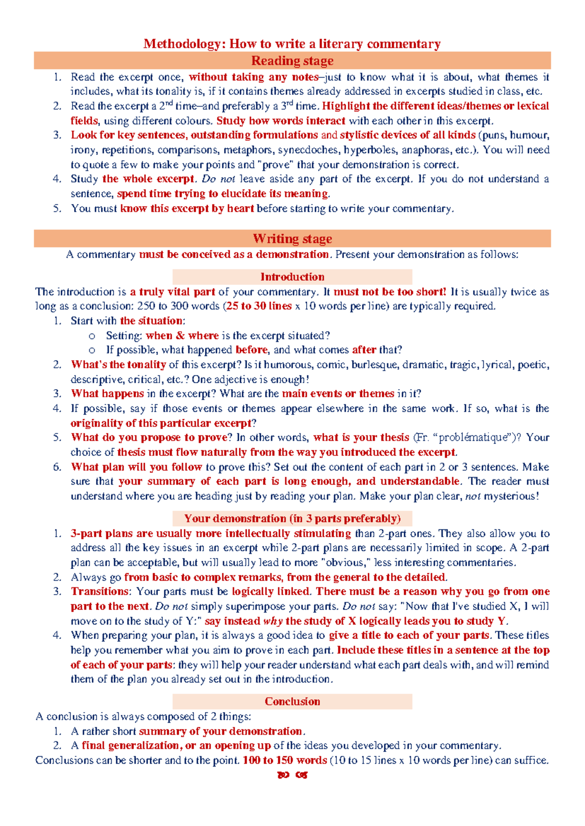 Methodology commentary - Methodology: How to write a literary ...