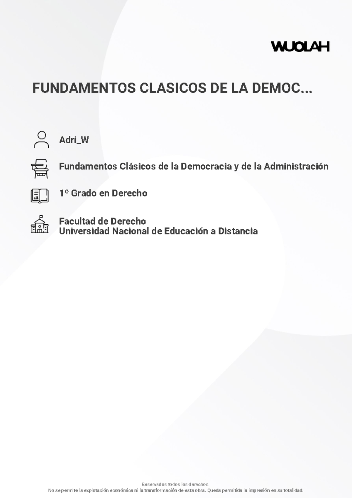 Wuolah-free- Fundamentos Clasicos DE LA Democracia - FUNDAMENTOS ...