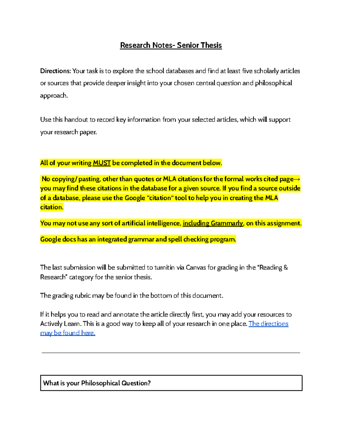 Rob Bart - Research Notes- Senior Thesis, (Unit 5), Philosophy ...