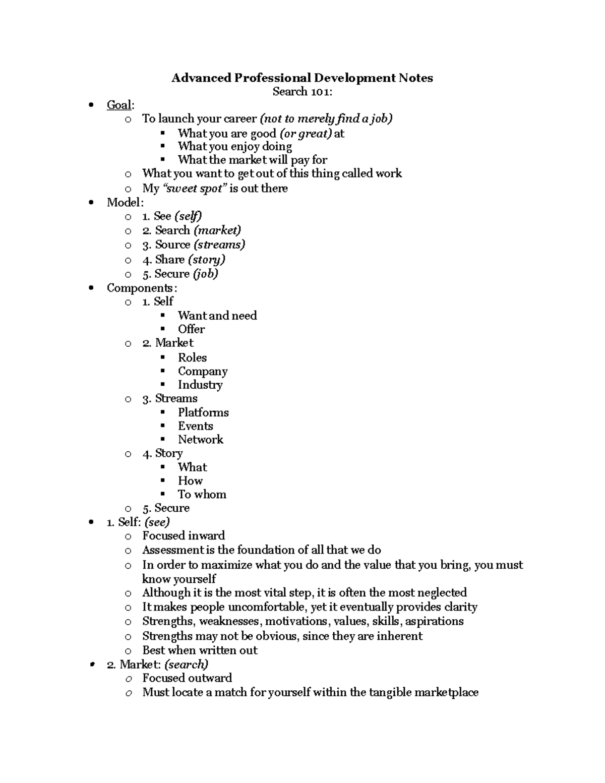 7160(Advanced Professional Development) Orientation - Advanced ...