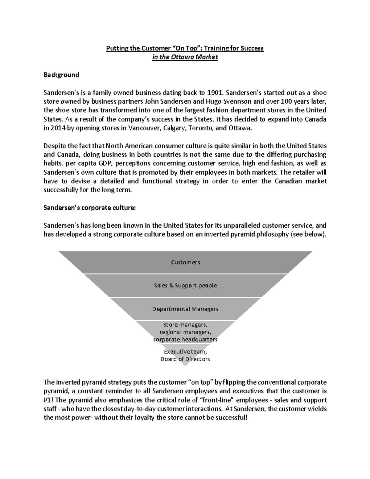 Nordstrom Case Study - Putting the Customer “On Top”: Training for ...