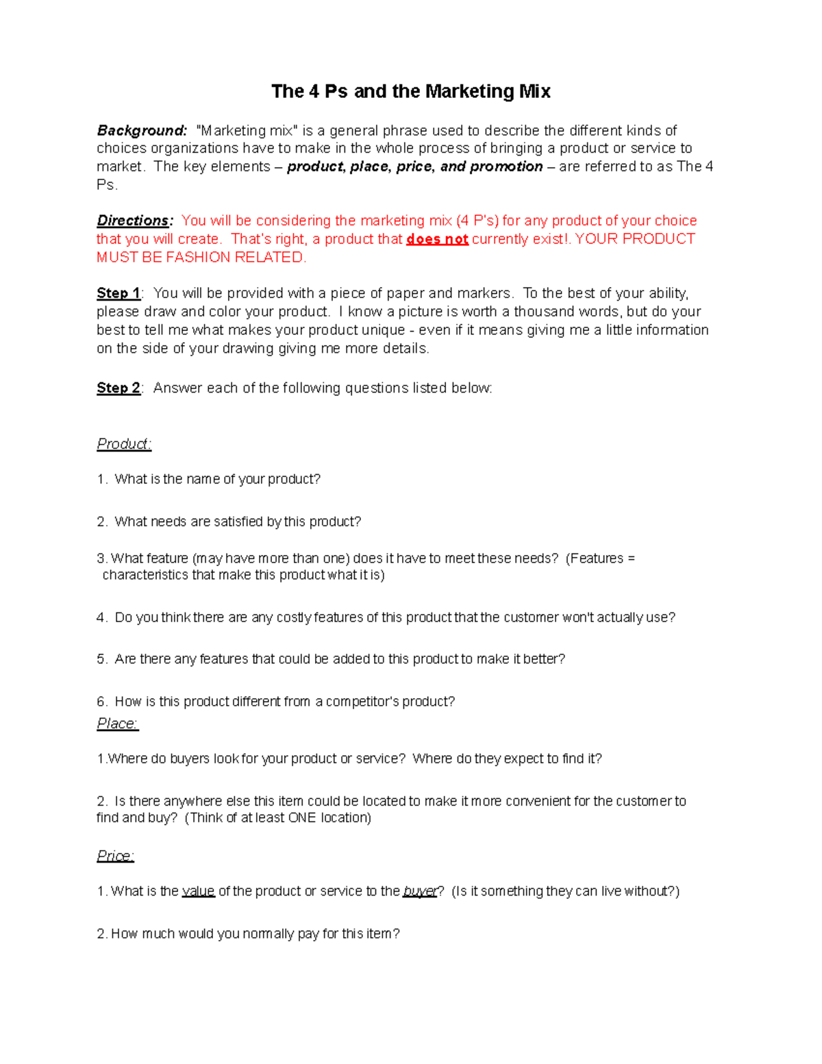 The 4 Ps and the Marketing Challenge 2024 - The 4 Ps and the Marketing ...