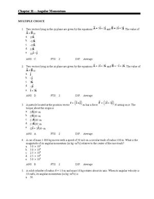 Chapter 9 questions - Chapter 9—Linear Momentum and Collisions MULTIPLE ...
