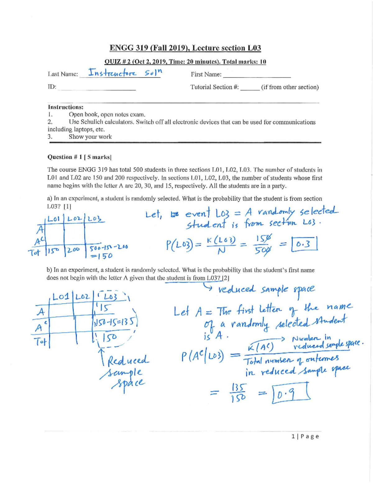 Quiz 2 3 October 2019, questions and answers - 319 - Studocu