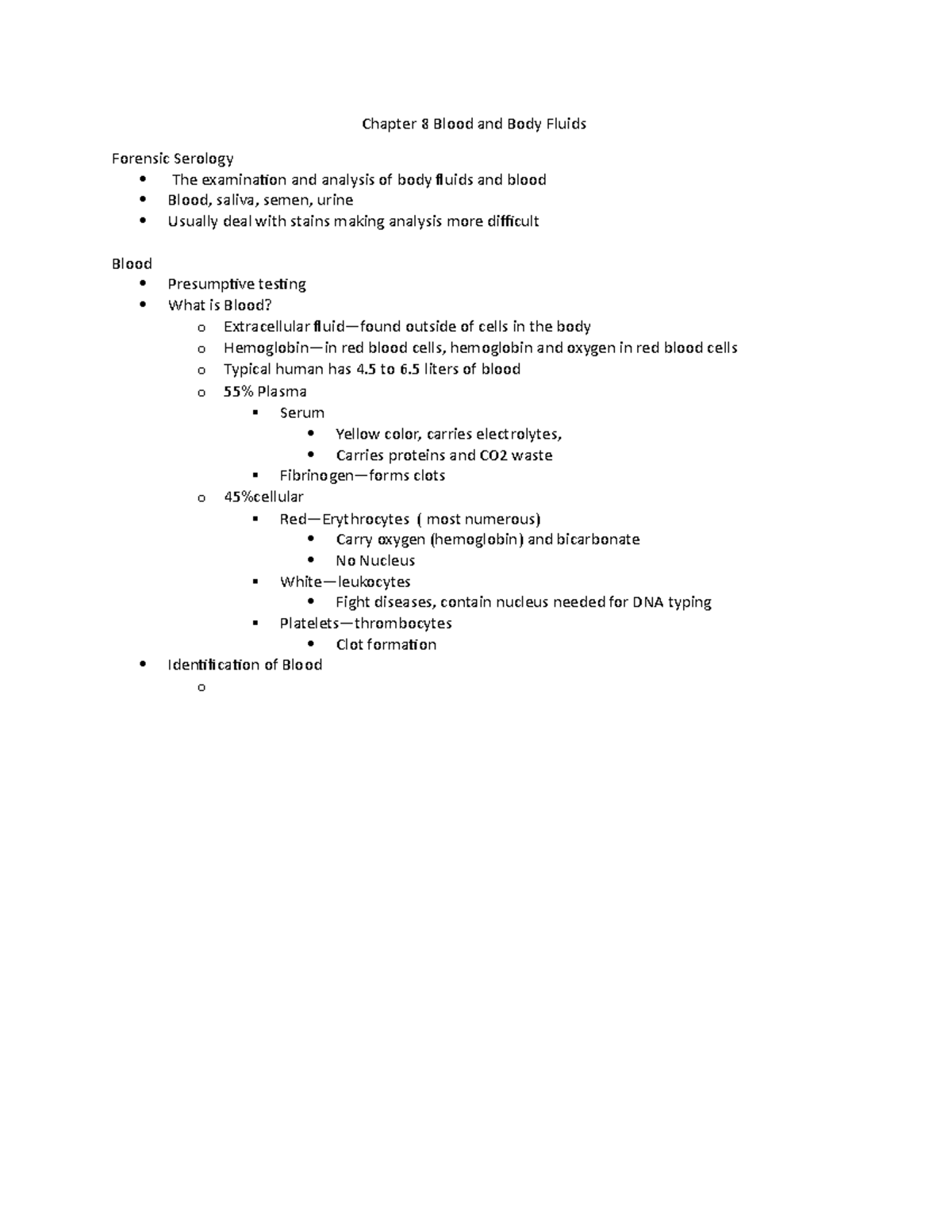 Chapter 8 Blood and Body Fluids - Chapter 8 Blood and Body Fluids ...