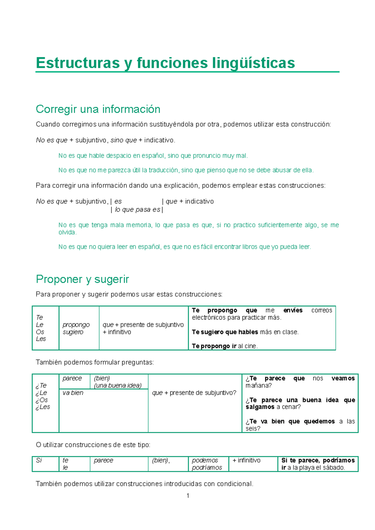 Estructuras y funciones lingüísticas - Estructuras y funciones ...
