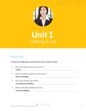 Basic 3 Workbook Unit 5 - Ingles - Basic 3 Unit 5 a. Mark the sentences you would say when ...