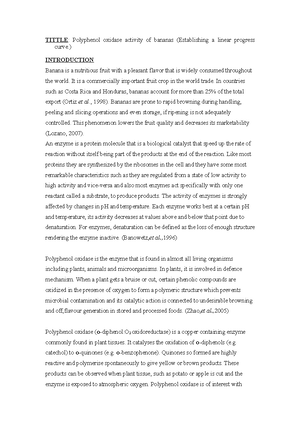 BCH 223 PRAC 5 - TITLE : Spectrophotometric quantitation of antioxidant ...