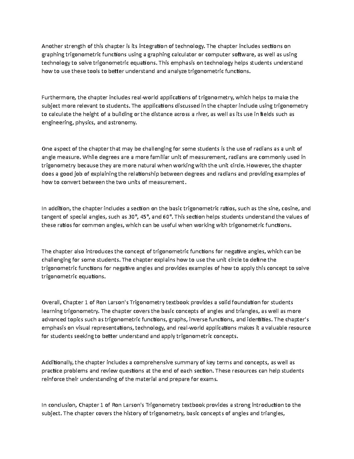 Chapter 1 Part B Trigonometry Notes Another Strength Of This Chapter