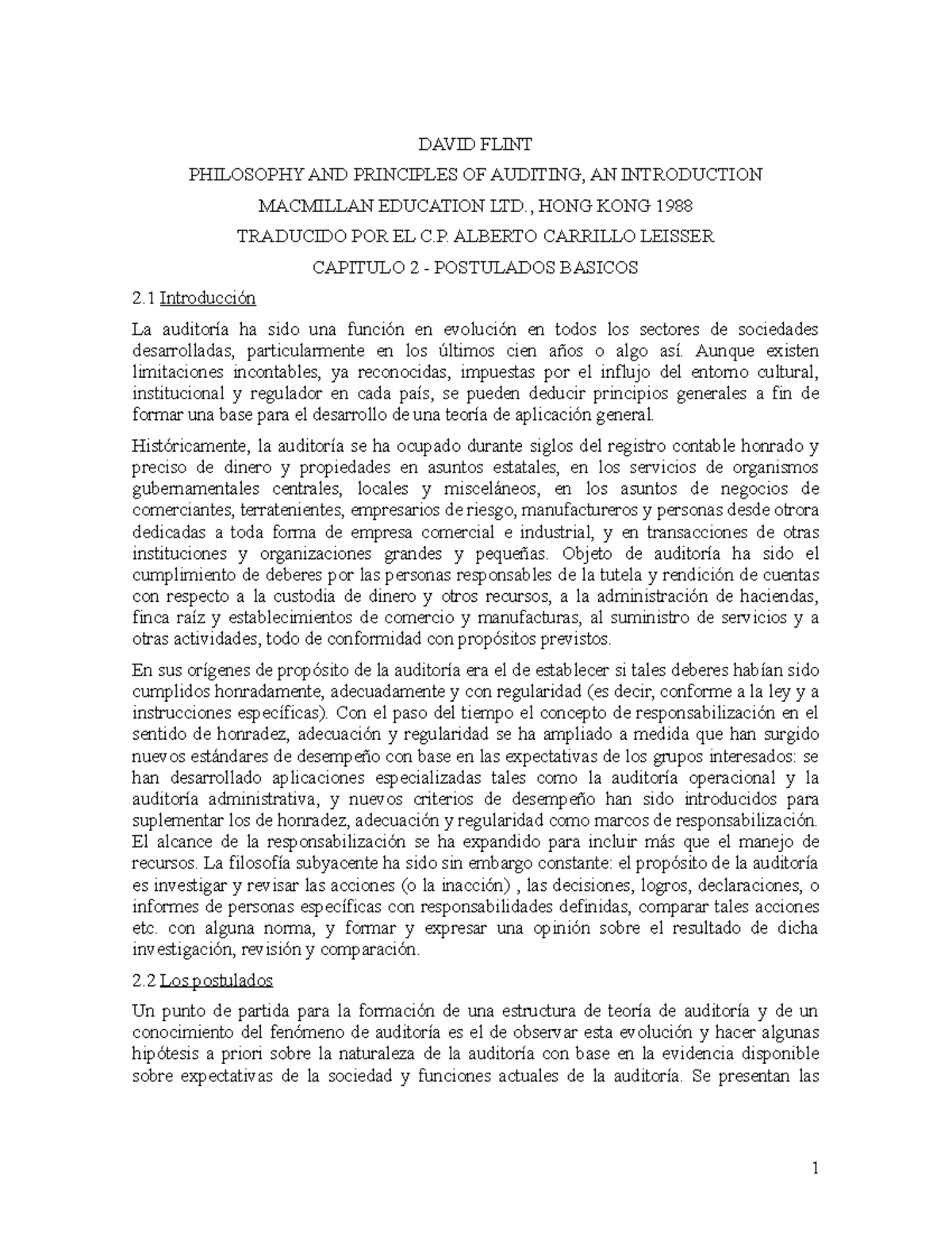 (2) Flint David Philosophy and principles of Auditing an Introduction ...