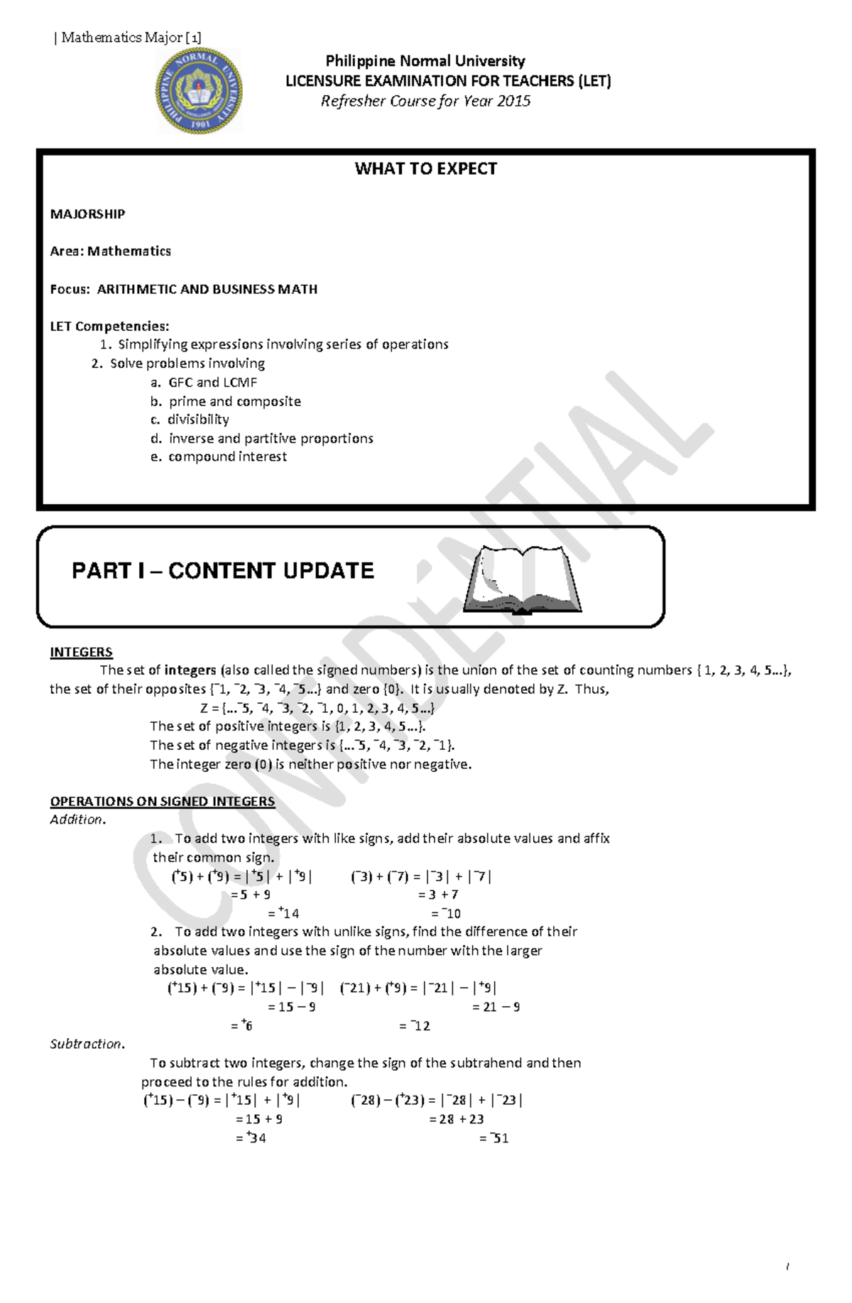 Pdfcoffee - Keep notes to LET exsm for teachers - Philippine Normal ...