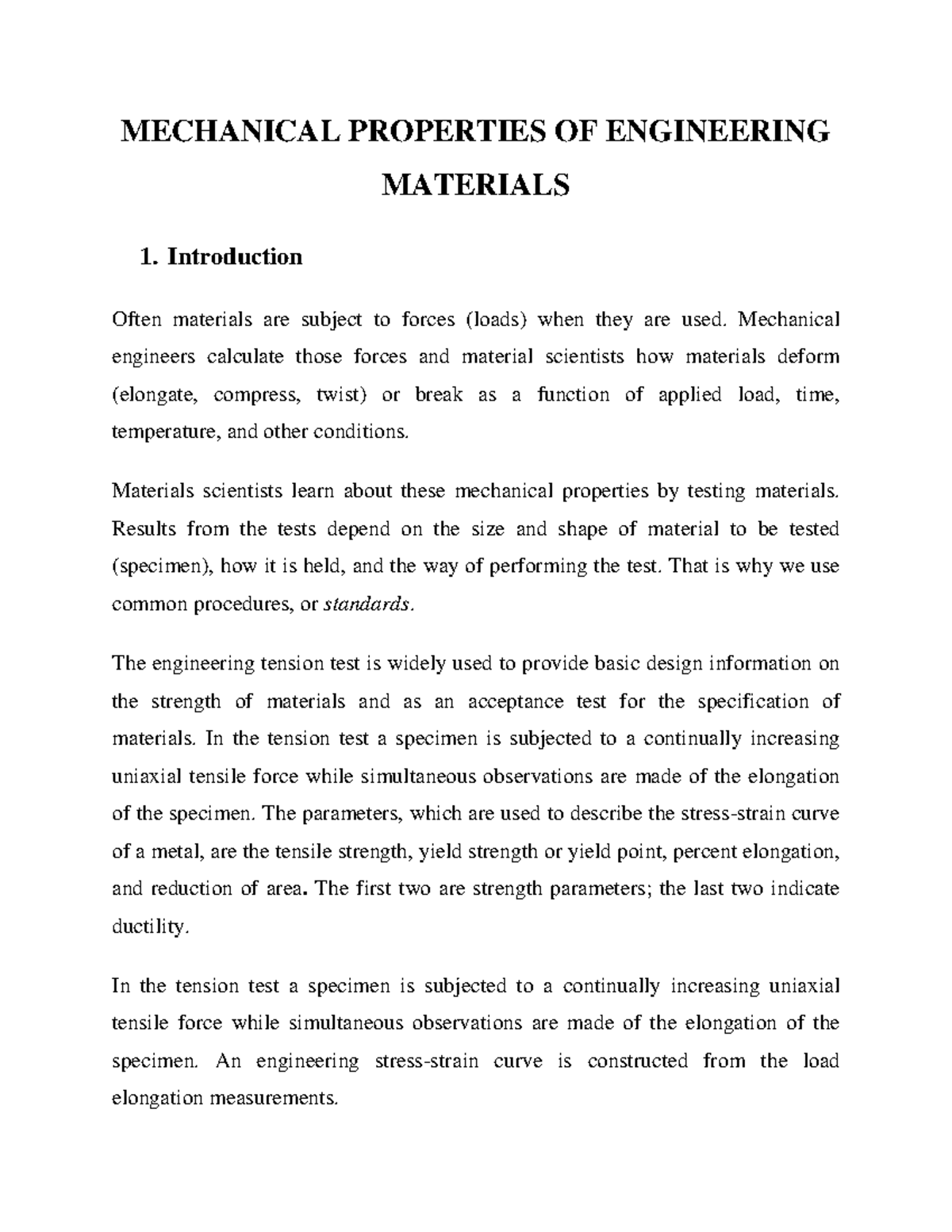 Unit 5- Mechanical Properties-2 ttyl - MECHANICAL PROPERTIES OF ...