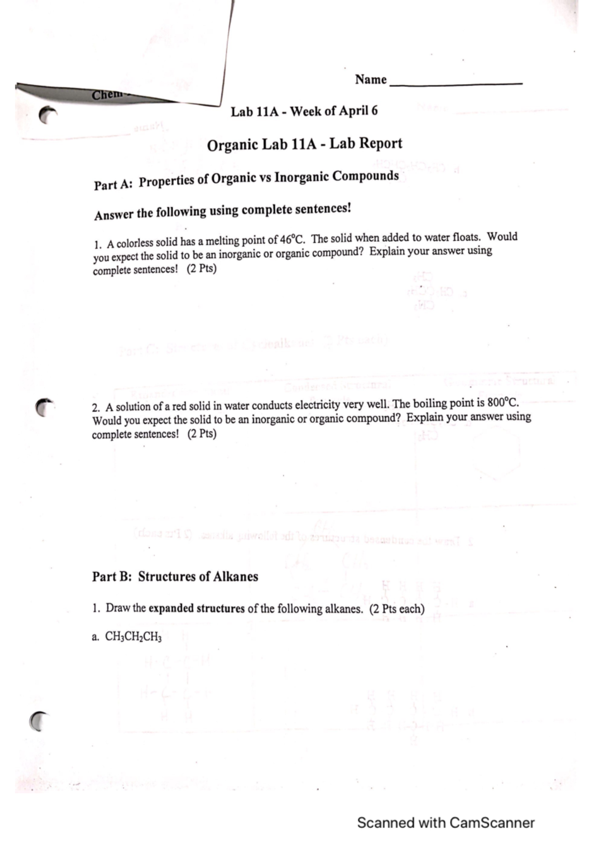 Chem 130 Ch 13 Lab 11A - Chem 130 Ch 13 Lab 11A - CHEM 130 - Studocu