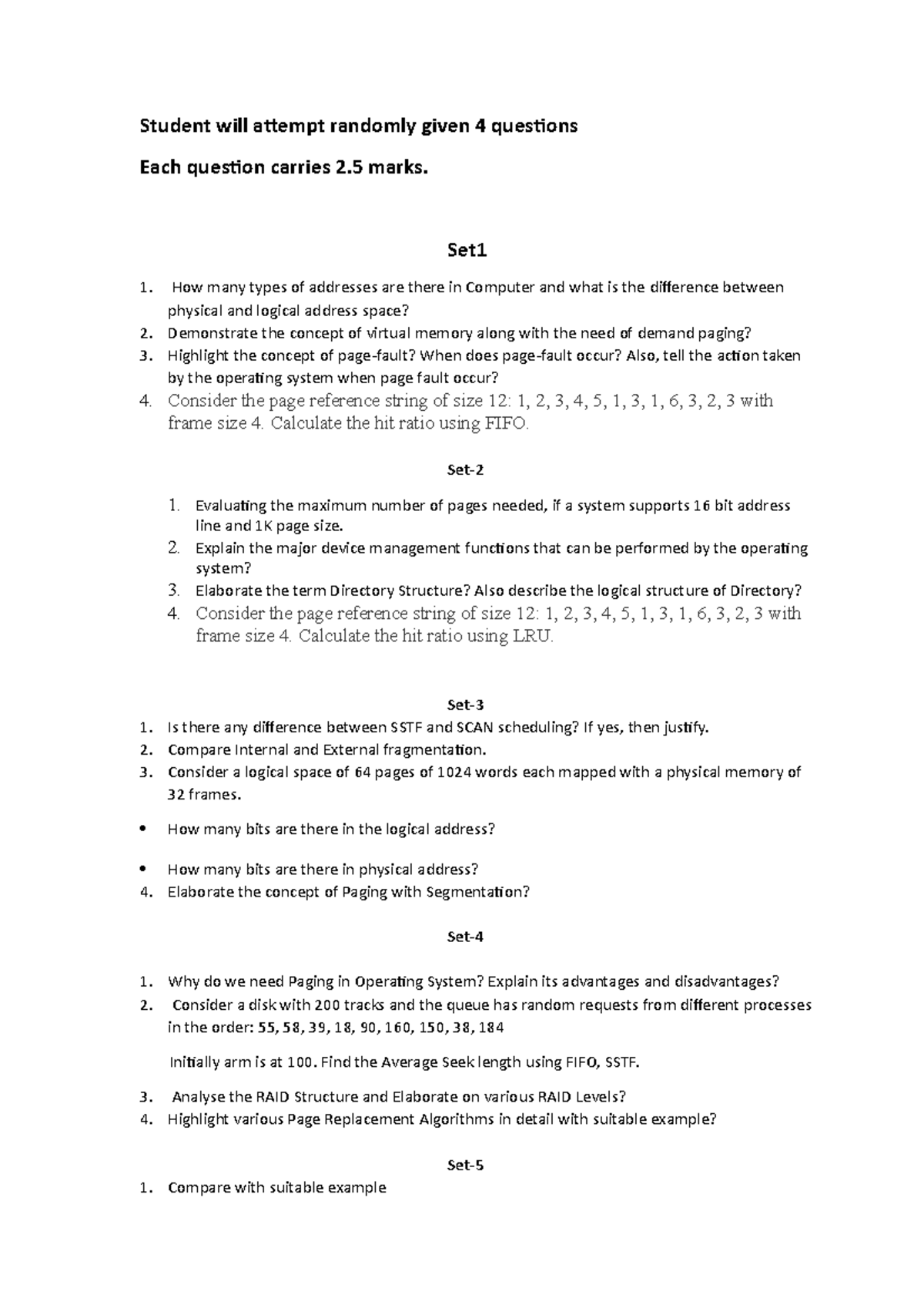 Assignment 2 -OS - Entropy is a measure of the randomness in the ...