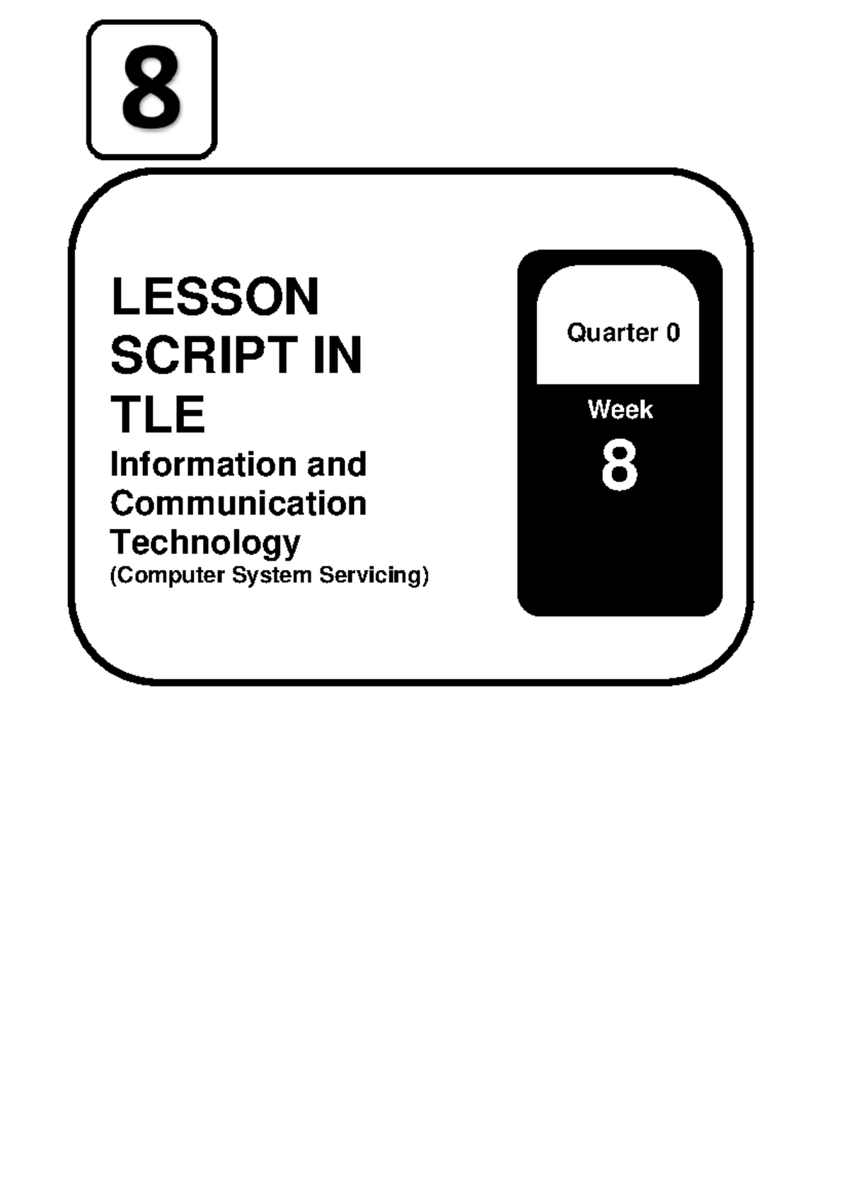 WEEK 8 Reading - catch up fridays - LESSON SCRIPT IN TLE Information ...