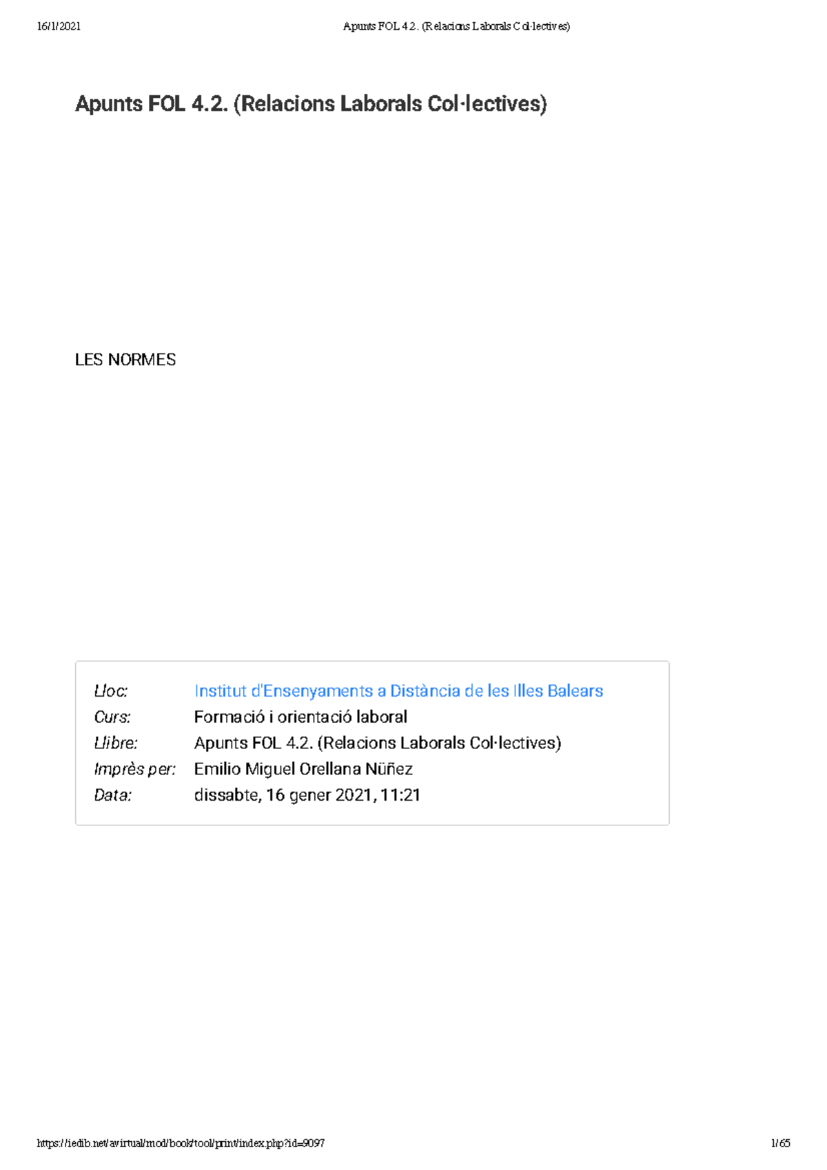 Apunts FOL 4.2. (Relacions Laborals Col·lectives) - Apunts FOL 4. (Relacions Laborals Col ...