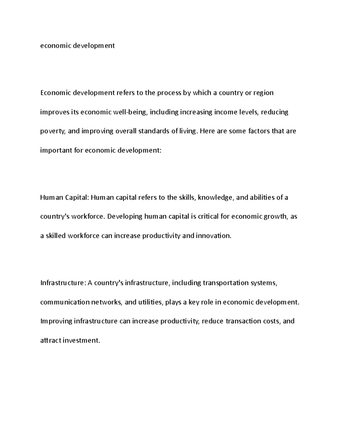 Economic development - economic development Economic development refers ...