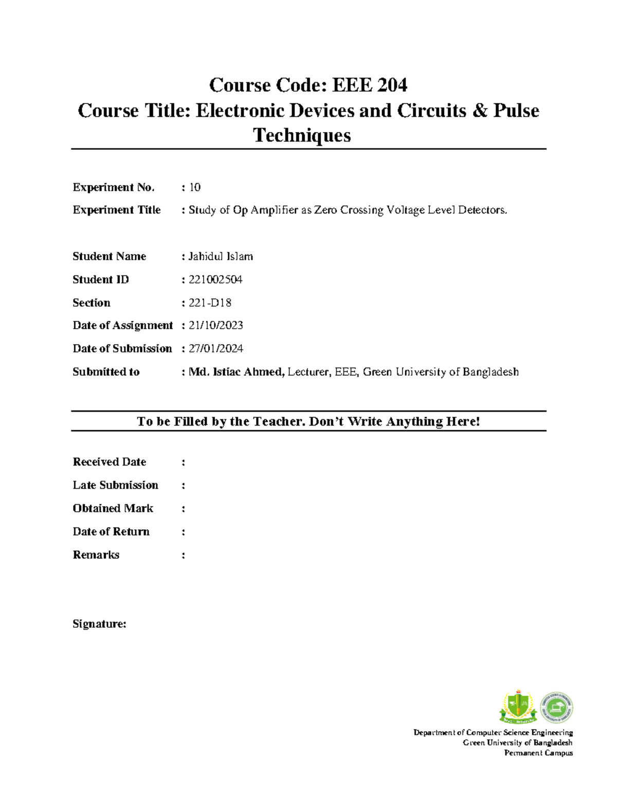Study of Op Amplifier as Zero Crossing Voltage Level Detectors ...