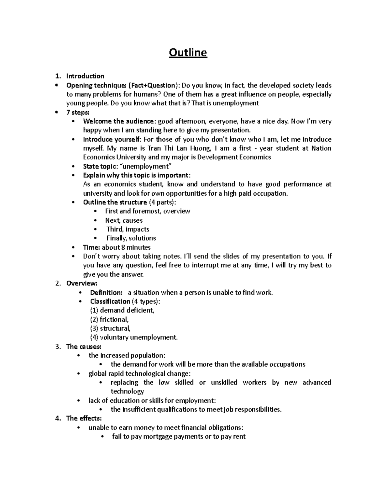 16. Trần Thị Lan Hương. Topic 1. Outline - Outline 1. Introduction ...