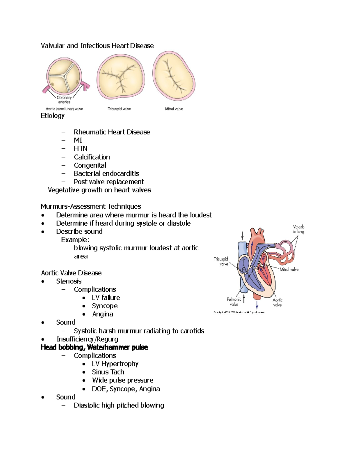 Valvular and Infectious Heart Disease - Valvular and Infectious Heart ...