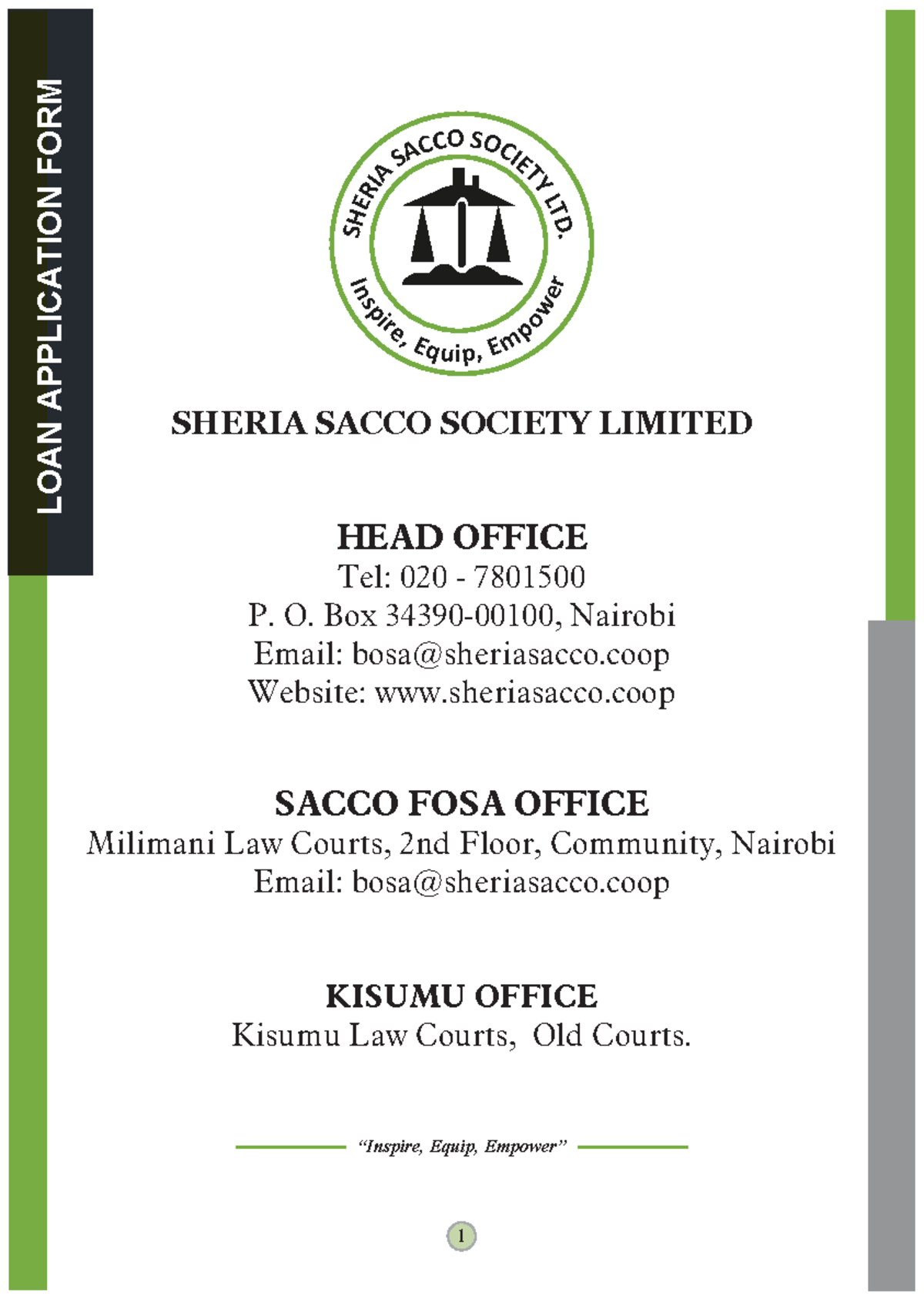 Loan Application Form New - LOAN APPLICATION FORM SH ER IA SAC COSOCIE ...