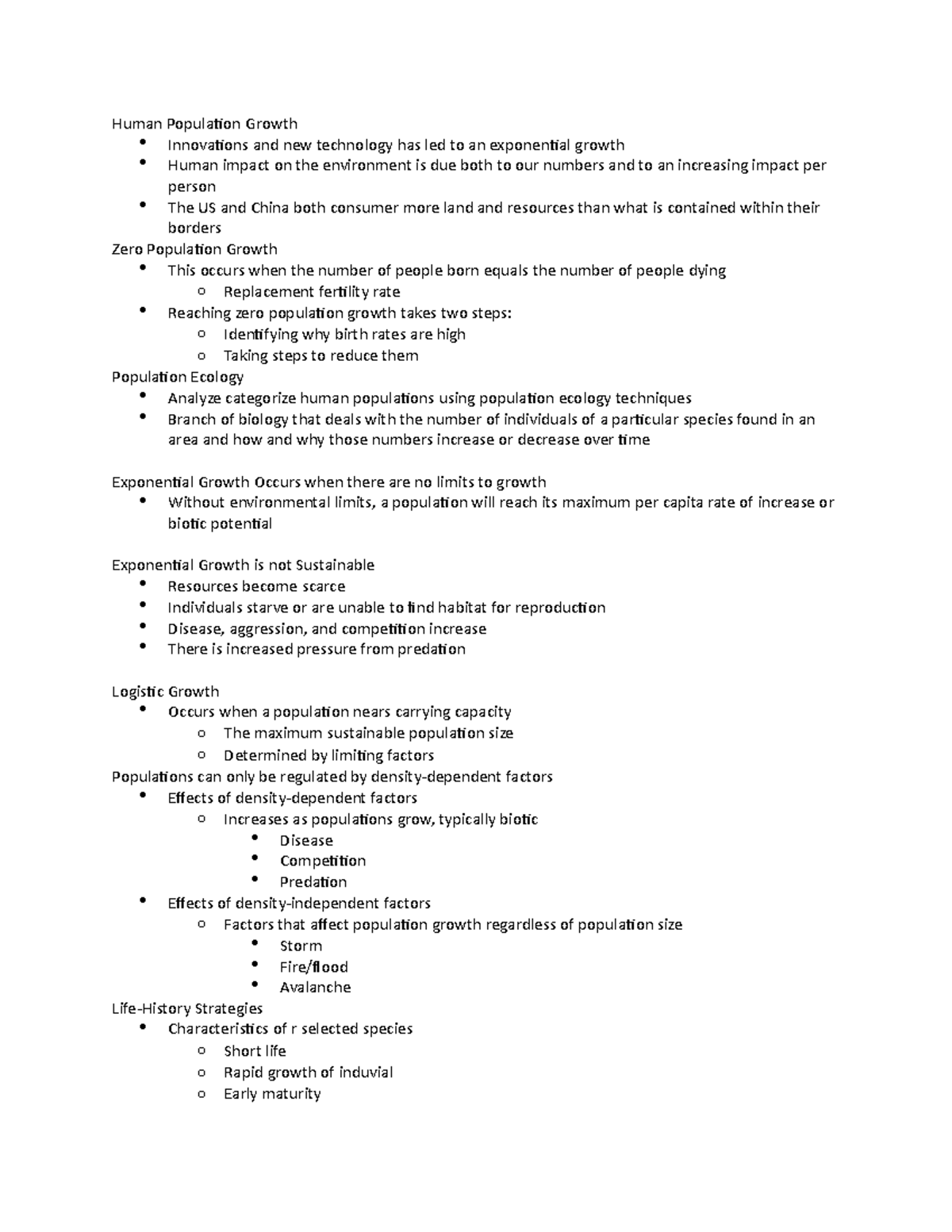 Ecol 1000 Human Population Growth - Human Population Growth Innovations ...