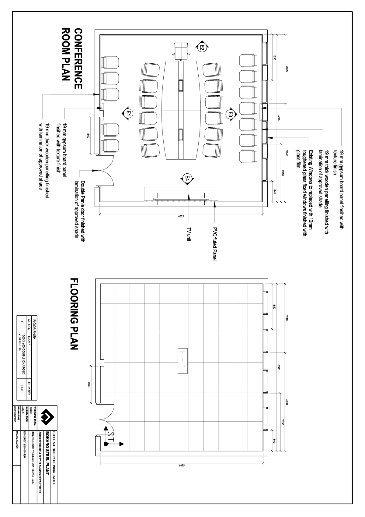 A&CP-214 Floor Plan & Flooring Layout - 19 mm gypsum board panel ...