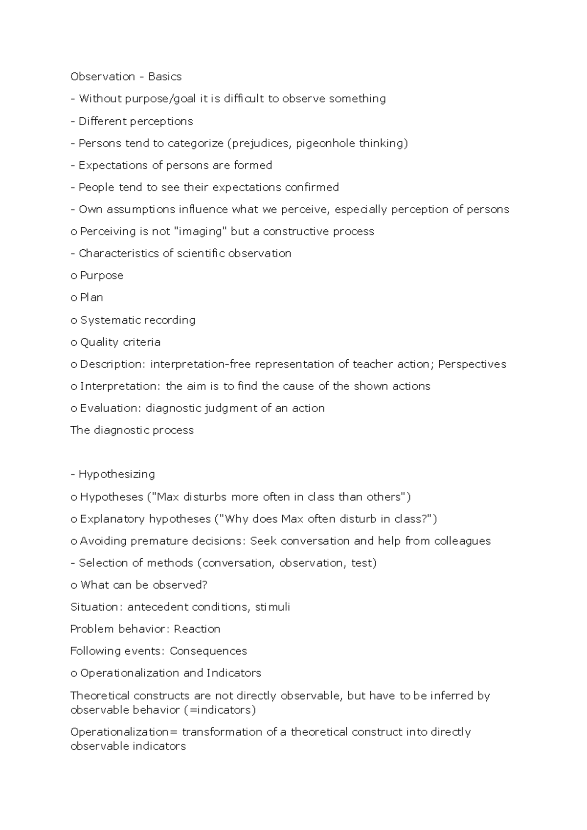 Observation - Introduction To Cognitive Psychology - Observation ...