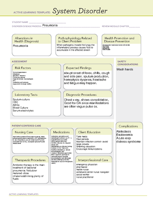 Burns ATI sheet - ACTIVE LEARNING TEMPLATES System Disorder STUDENT ...