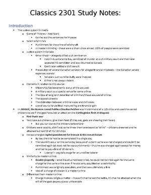 Classics 1000 course outline 2021 22 - DEPARTMENT OF CLASSICAL STUDIES ...