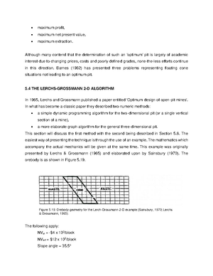 The Lerchs – Grossman 3-D Algorithm - 5 THE LERCHS – GROSSMAN 3-D ALGORITHM When evaluating ...