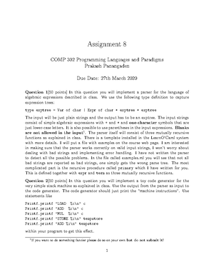 Note03-2 - lecture notes - COMP 302: Programming Languages and ...