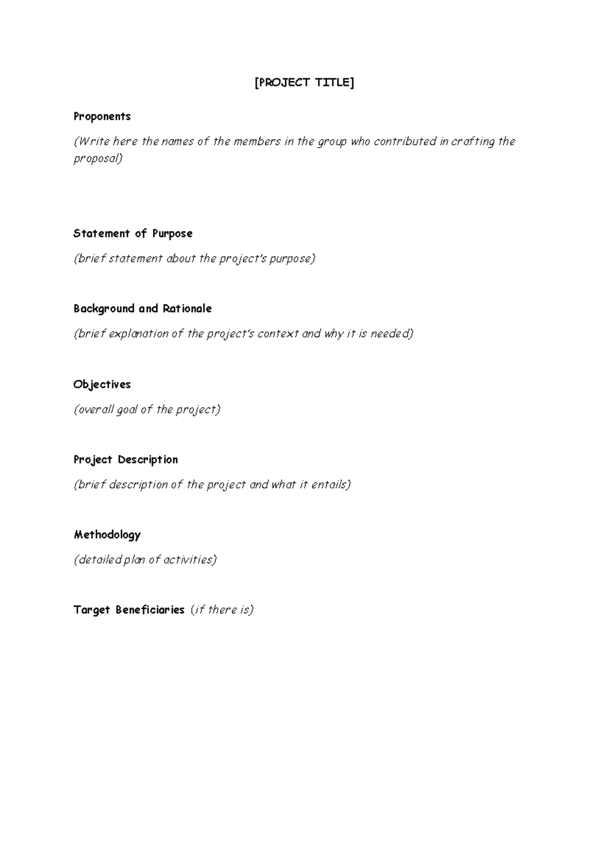 SMC Project Proposal Template - ADvance math for me - [PROJECT TITLE ...