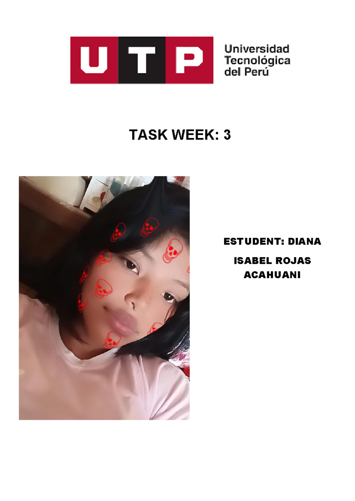 ' Ingles UTP TASK2 - dvgvfvf - observación y entrevista - TASK WEEK: 3 ESTUDENT: DIANA ISABEL ...