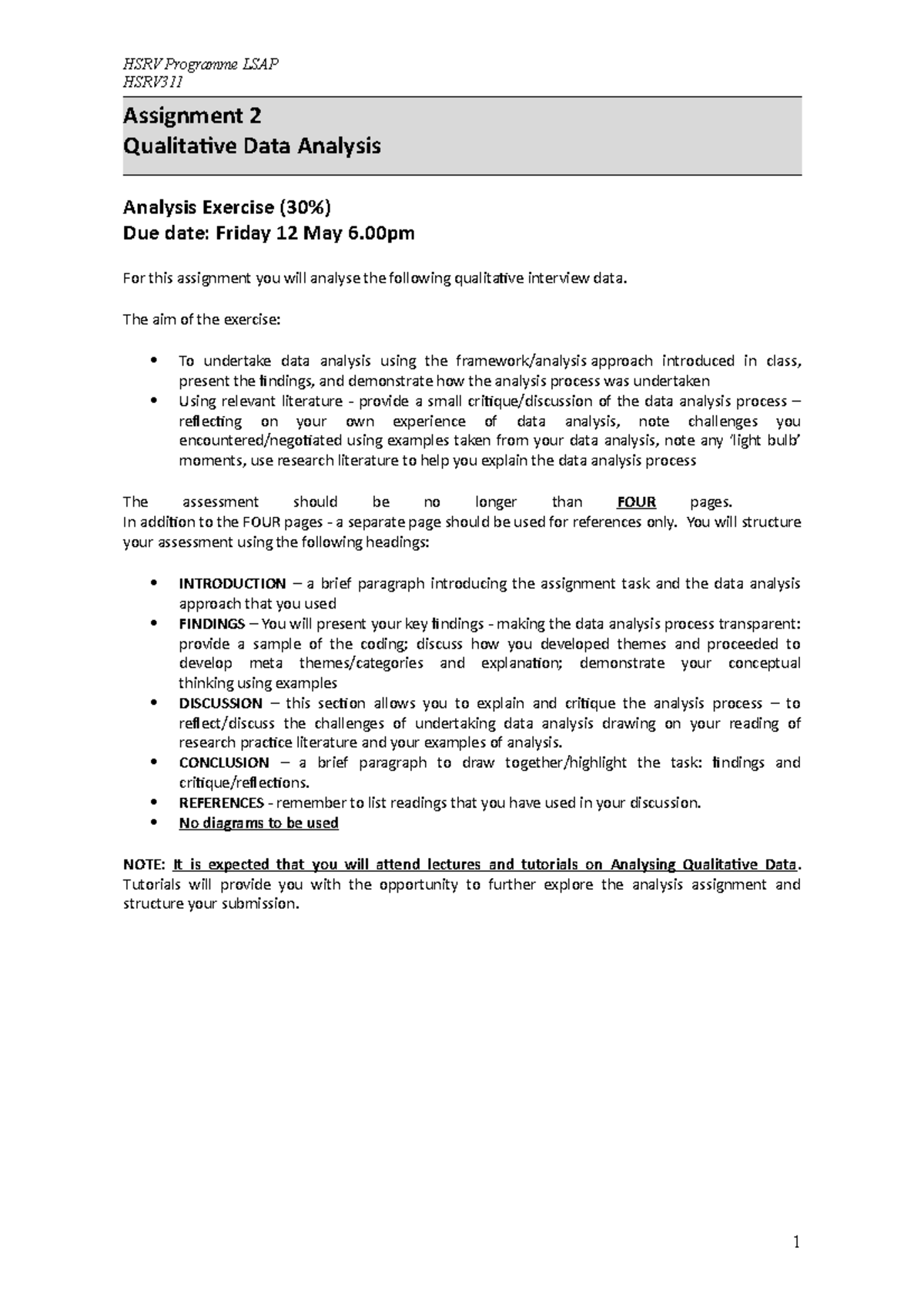 Data Analysis Assignment 2023 - Qualitative Social Research - UCNZ ...