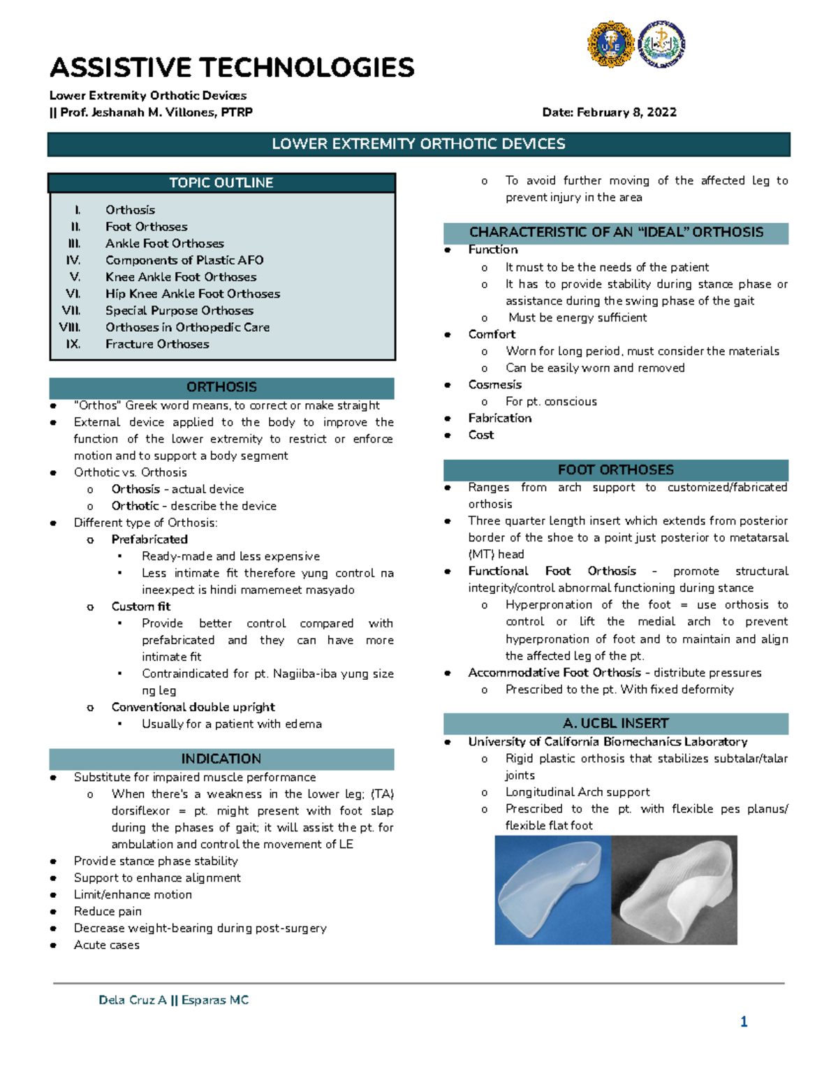 Assistive Technologies Prelims Notes - ASSISTIVE TECHNOLOGIES Lower ...