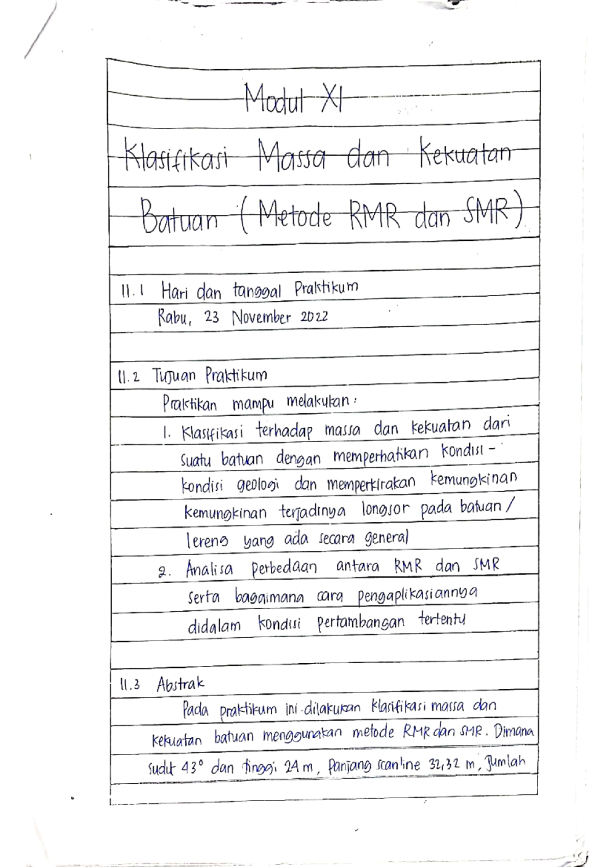 Geoteknik Tambang - Klasifikasi Massa dan Batuan dengan metode RMR dan ...