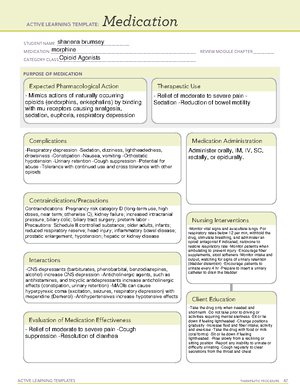 ATI Medication Template Repaglinide - / - Studocu