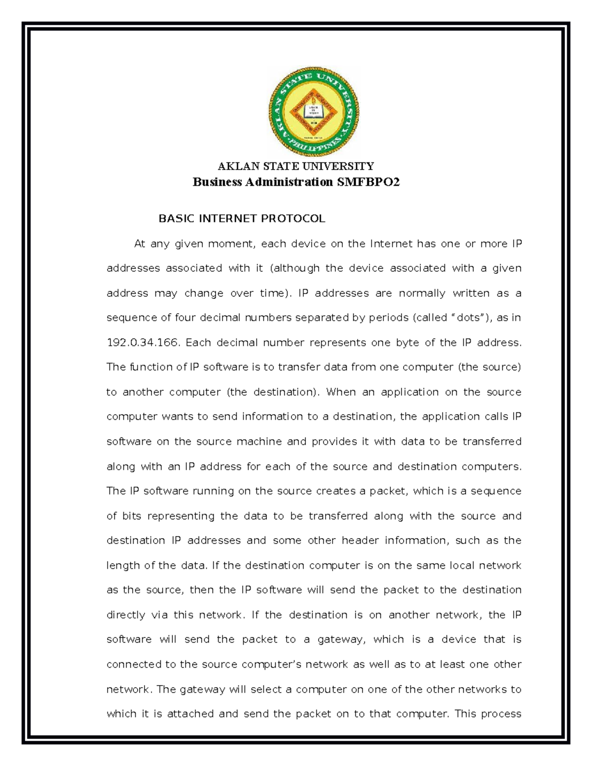 Computer System Business Administration Detailed Lecture Notes For