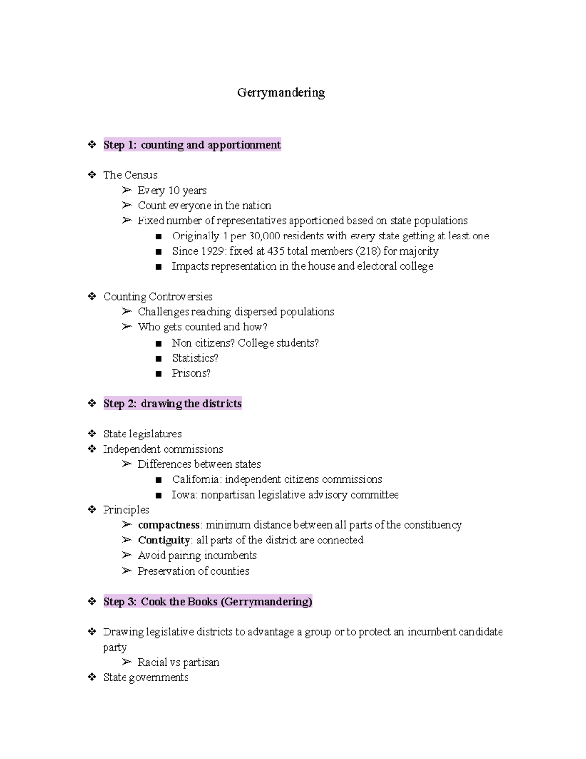 PLS 105 Gerrymandering - Gerrymandering Step 1: counting and ...