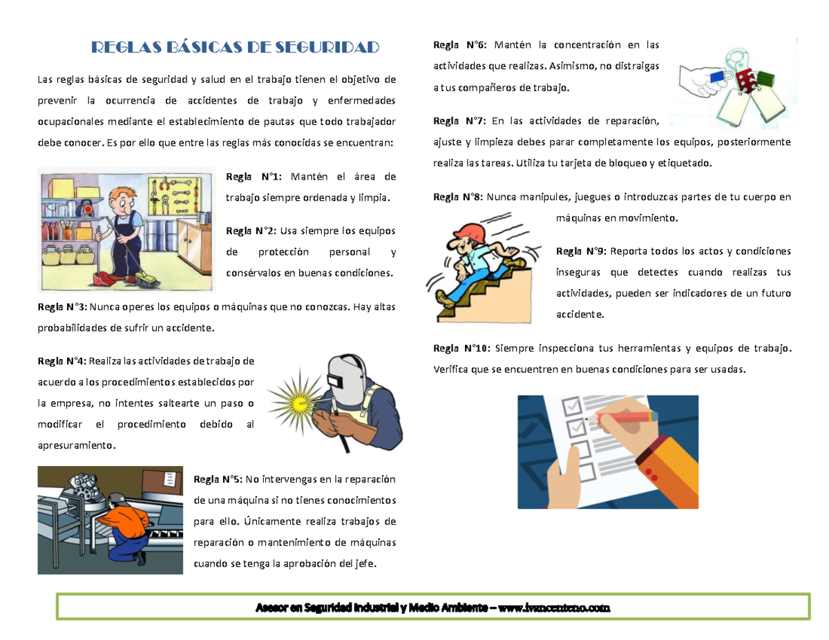 13 - Nota de lectura - REGLAS BÁSICAS DE SEGURIDAD Las reglas básicas ...