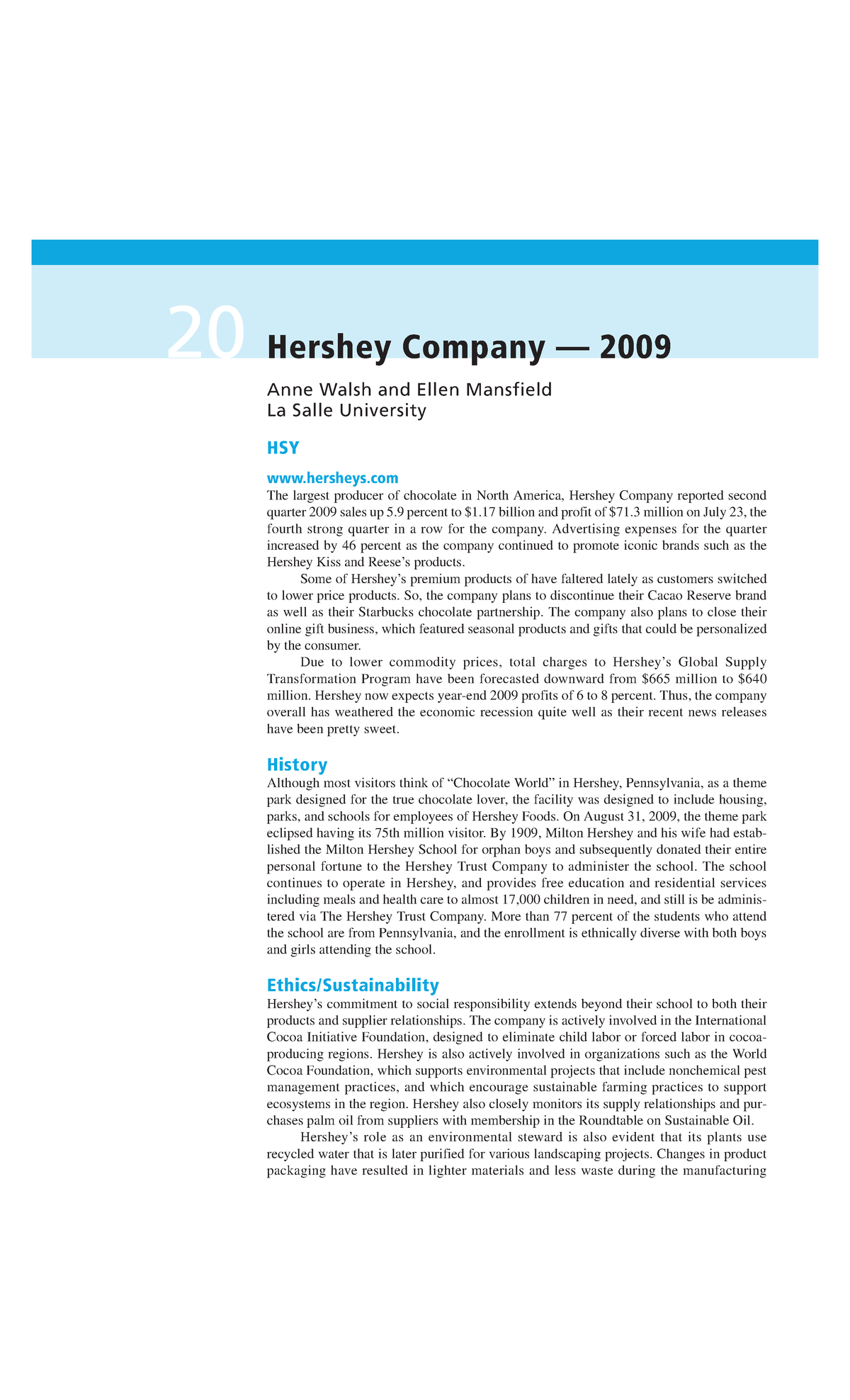 Hersheys Case Strategic Management Notes PDF for PCU Students Strategic ...