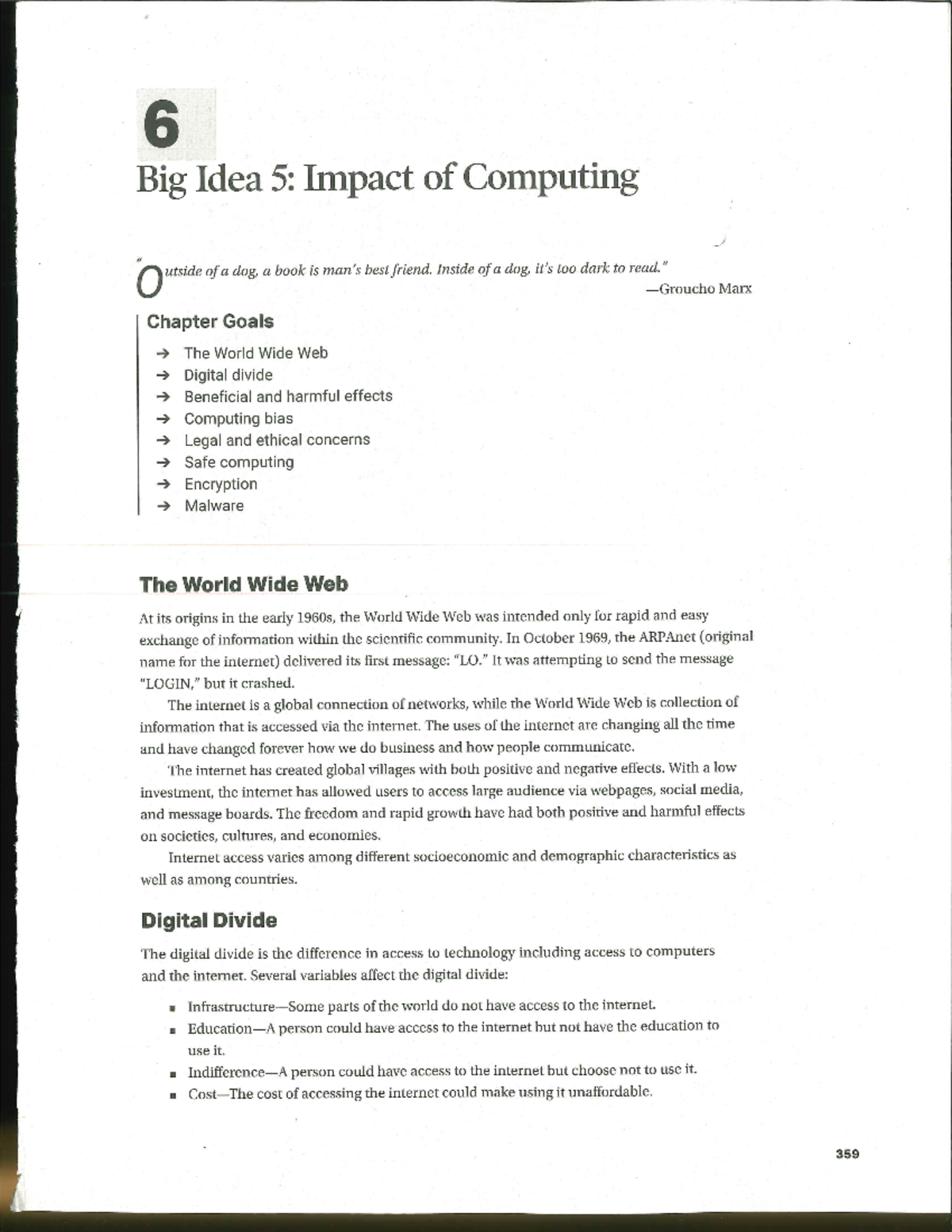 AP CSP Big Idea 5 - prac - 6 Big Idea 5: Impact of Computing utside of ...
