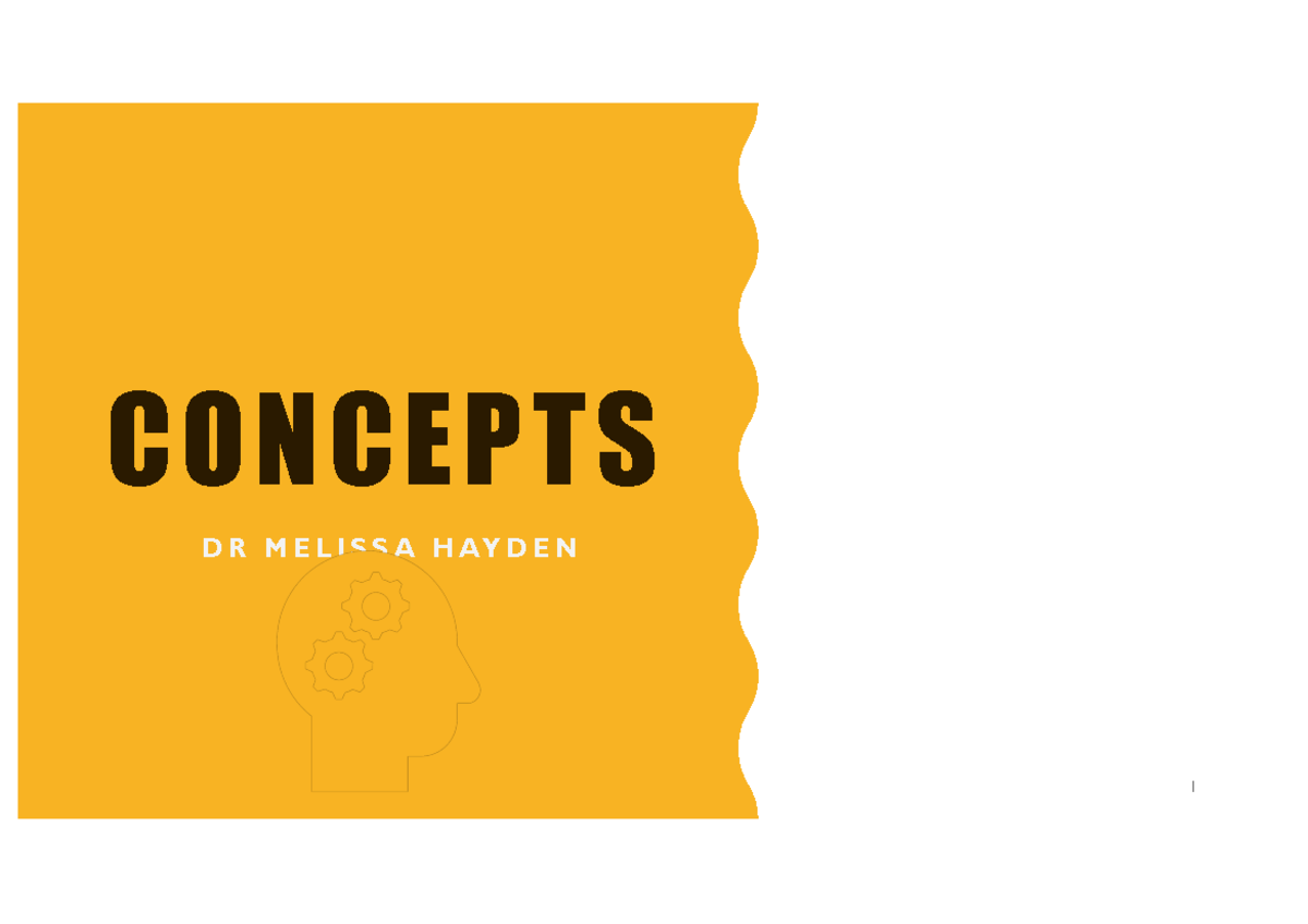 Class 6 Concepts (full slides) - CONCEPTS D R M E L I S S A H AY D E N ...