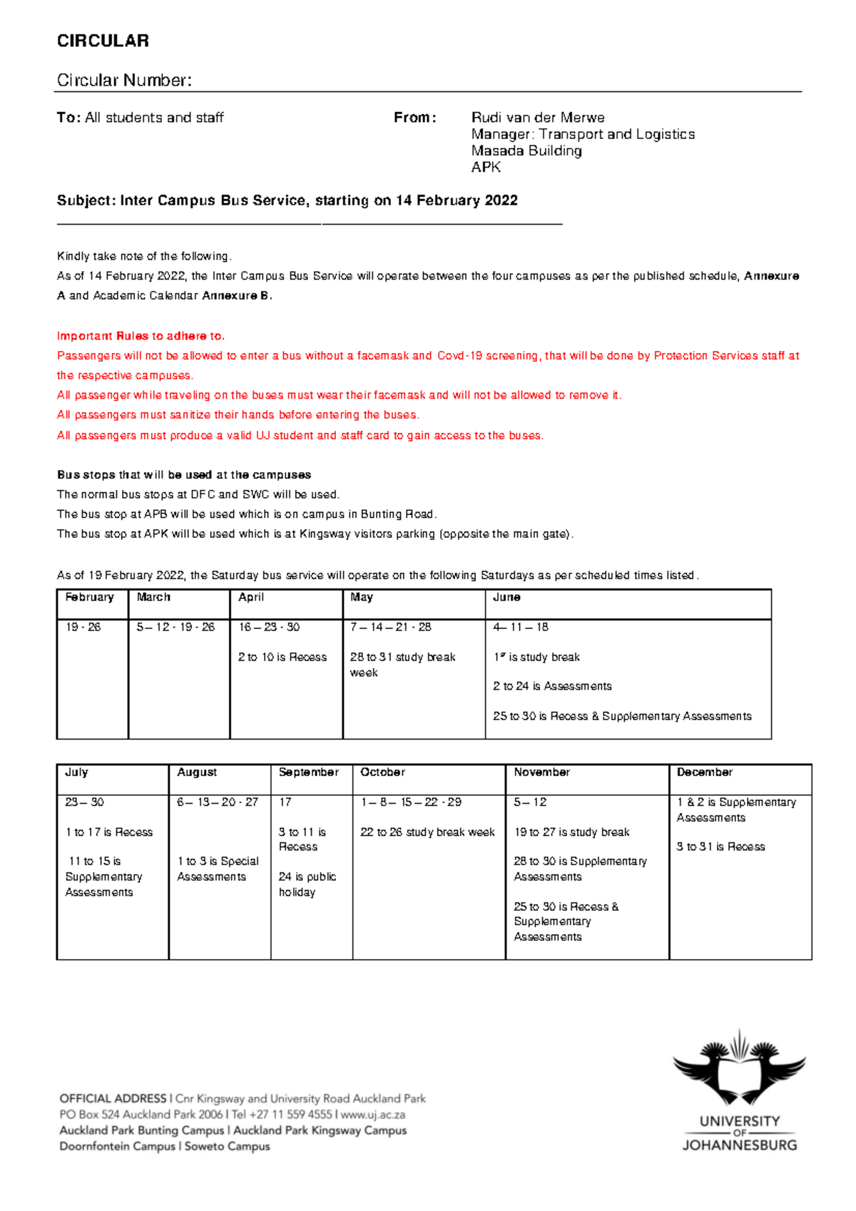 Bus Schedule 2022 - semester tests and examination past papers ...