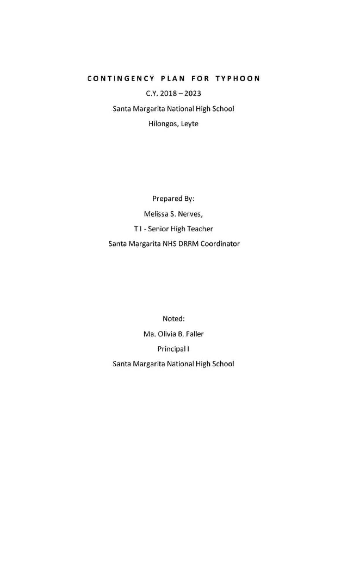 Draft-contingency-plan for disaster - information communication and ...