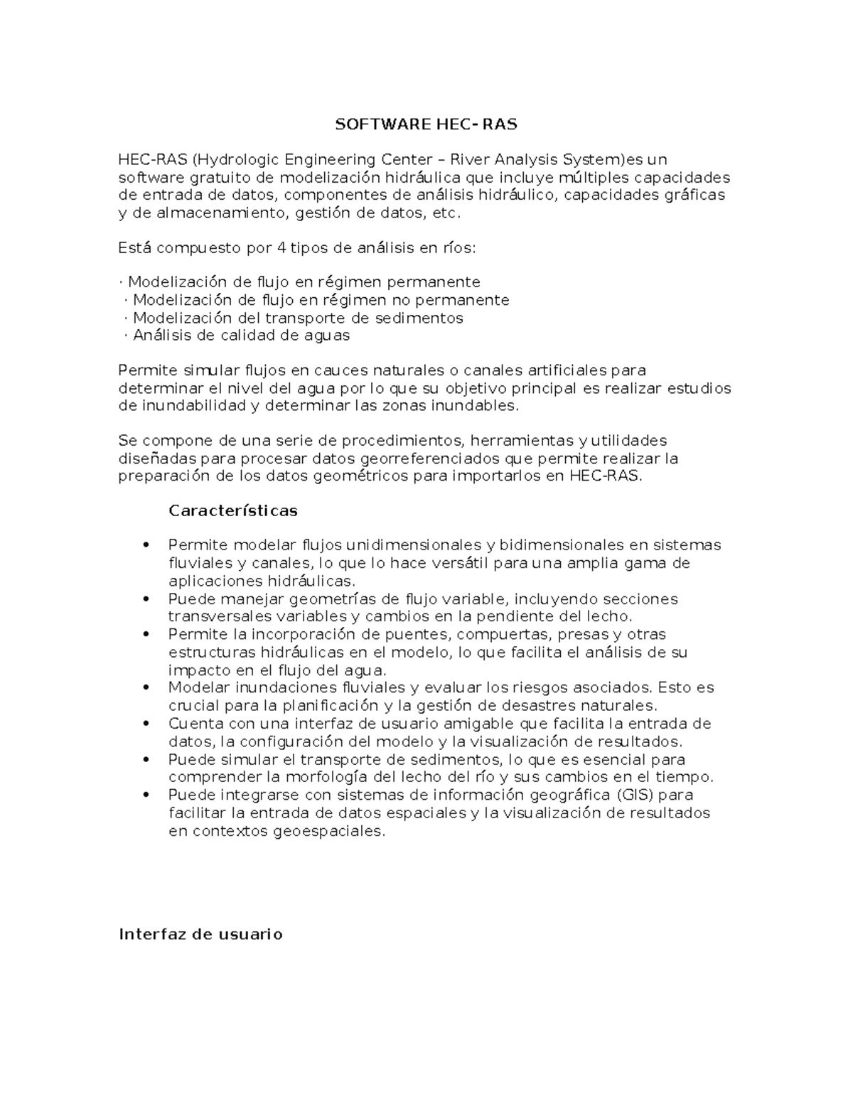 Software HEC - SOFTWARE HEC- RAS HEC-RAS (Hydrologic Engineering Center ...