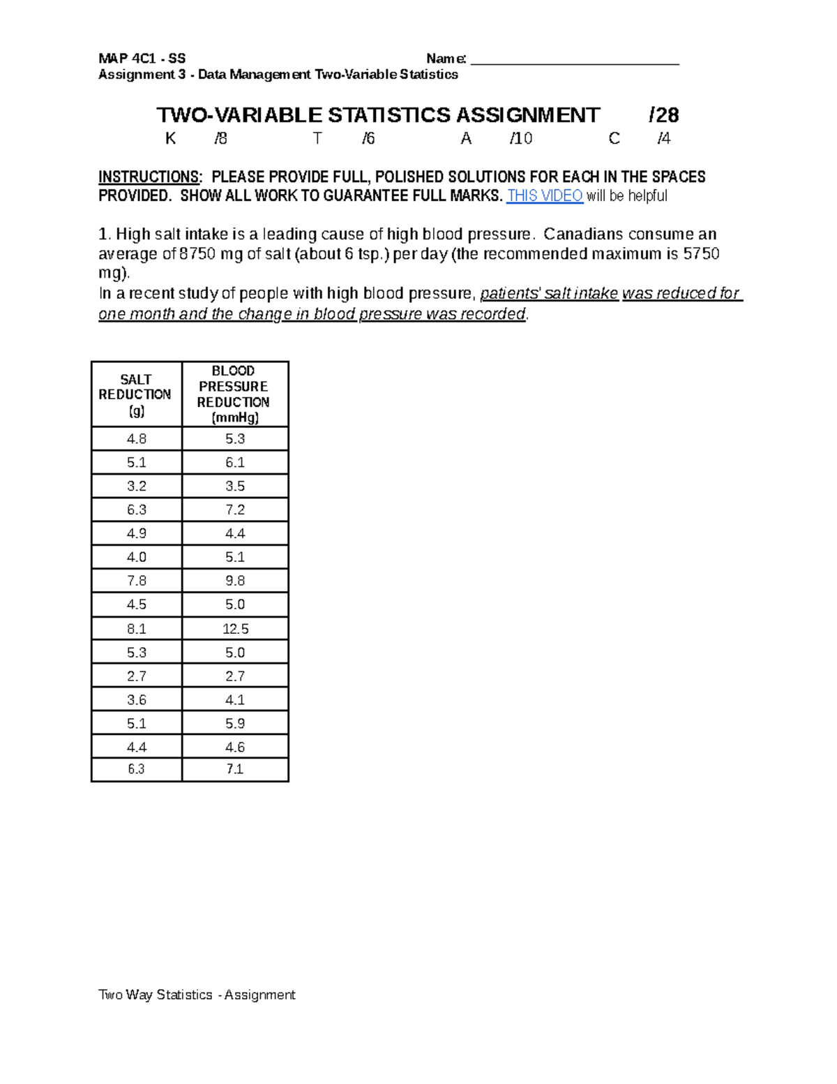 Assignment 3 - Data Management - Two Way Statistics (1) - Assignment 3 ...